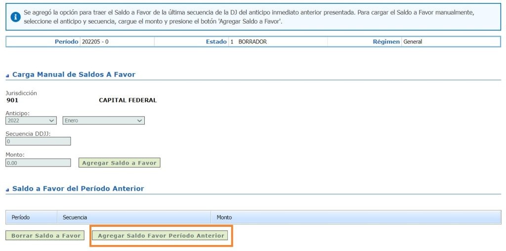 Carga automática de saldos a favor en el SIFERE Web